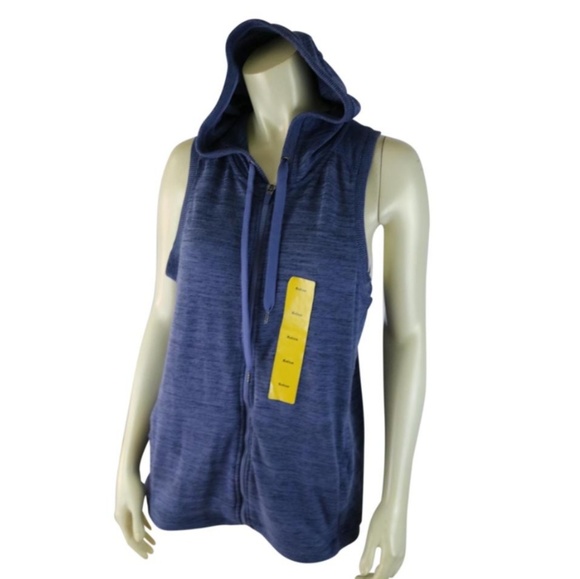 Active Life | Tops | Active Life Sweater Vest M New Blue Zip Hoodie ...